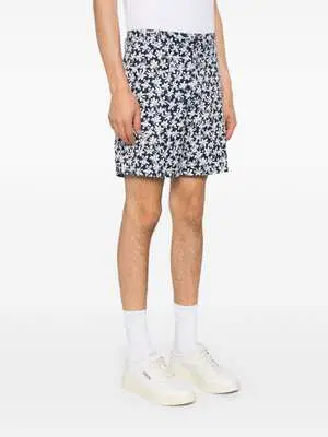 BOSS Karlos Floral-print Chino Shorts - Blue