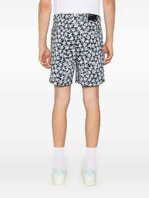 BOSS Karlos Floral-print Chino Shorts - Blue