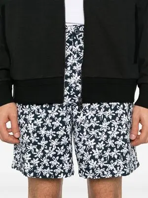 BOSS Karlos Floral-print Chino Shorts - Blue