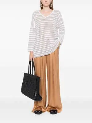LE TRICOT PERUGIA Stripe Open-knit Jumper