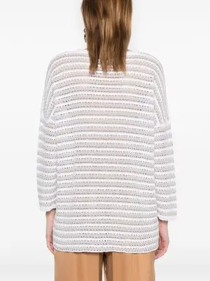 LE TRICOT PERUGIA Stripe Open-knit Jumper