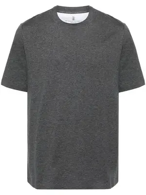 Brunello Cucinelli Mélange-effect Cotton T-shirt