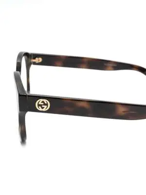 Gucci Round Frame Glasses - Brown