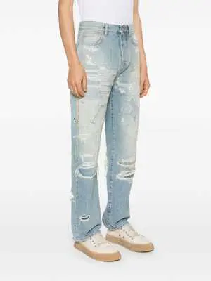 Amiri Repaired Straight-leg Jeans