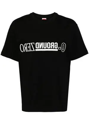 GROUND ZERO Logo-print Cotton T-shirt