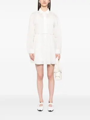B+AB Crinkled Two-piece Dress Set - White