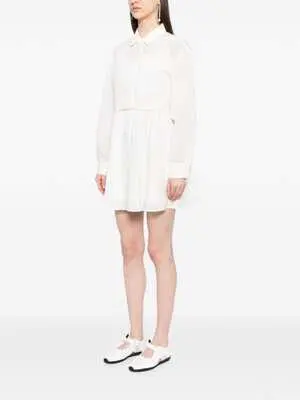 B+AB Crinkled Two-piece Dress Set - White