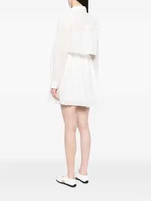 B+AB Crinkled Two-piece Dress Set - White