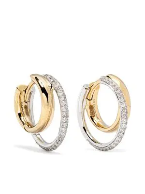 Yvonne Léon 9kt And Diamond Hula Hoop Earrings - Gold