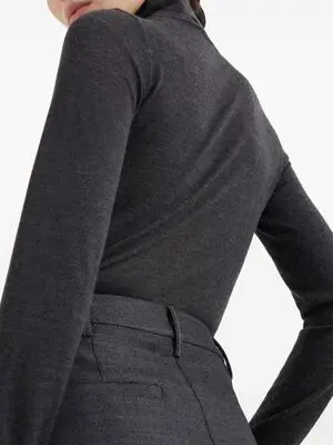Brunello Cucinelli Feather-trimmed Wool Skirt