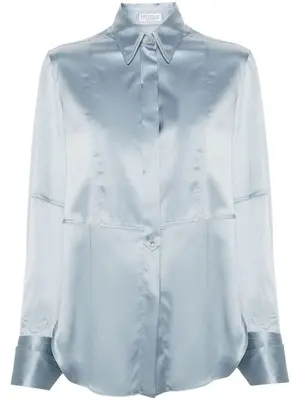 Brunello Cucinelli Long-sleeve Satin Shirt