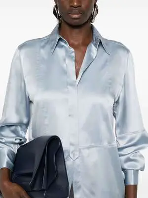Brunello Cucinelli Long-sleeve Satin Shirt