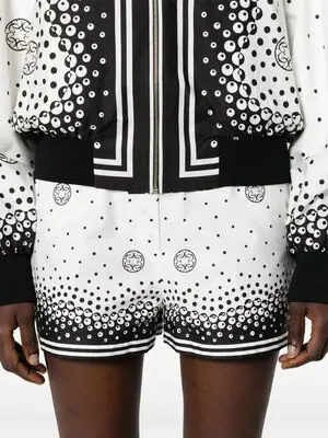 Elie Saab Monogram Cotton Shorts