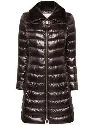 Herno Faux-fur Collar Puffer Coat - Brown
