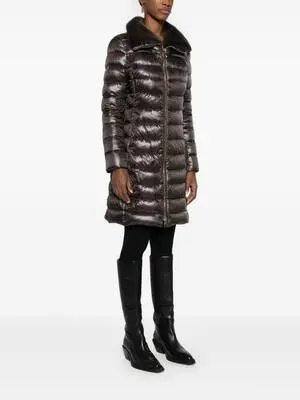 Herno Faux-fur Collar Puffer Coat - Brown