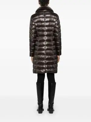 Herno Faux-fur Collar Puffer Coat - Brown