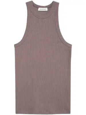 ANINE BING Eva Ribbed Tank Top - Brown