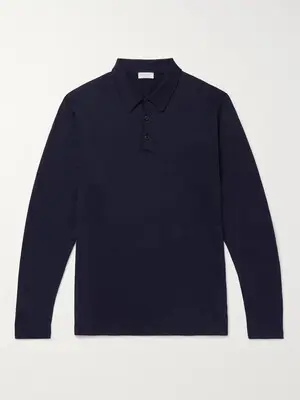 Sunspel Long Sleeve Polos For Men