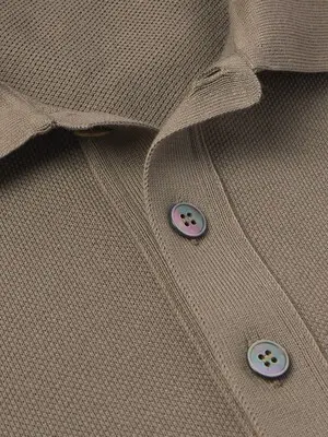 Zegna Slim-fit Cotton-piqué Polo Shirt - Brown