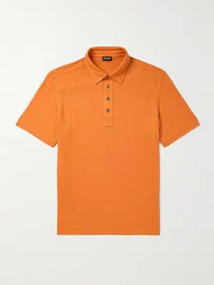 Zegna Ribbed Polos For Men