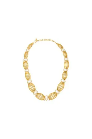 KENNETH JAY LANE Teardrop Pearl Necklace - Gold