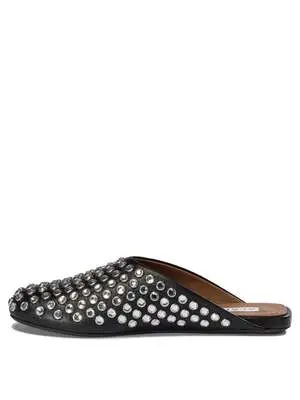 Alaïa Mules With Rhinestones