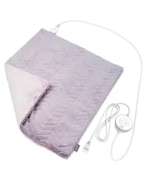 PURE ENRICHMENT Pureradiance Ultra-wide Luxury Heating Pad For Cramps Back Pain Relief - Amethyst Dusk