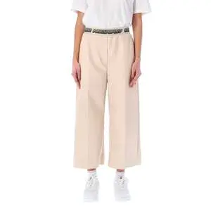 Stella McCartney Cropped Logo Pants - Beige