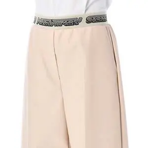 Stella McCartney Cropped Logo Pants - Beige