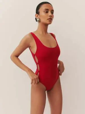 REFORMATION Posidonia One Piece Swimsuit - Red