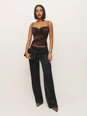 REFORMATION Ursula Silk Top