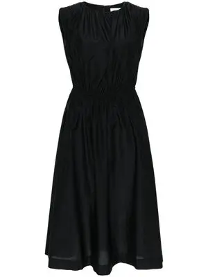 Loulou De Saison Aphrodite Gathered Midi Dress