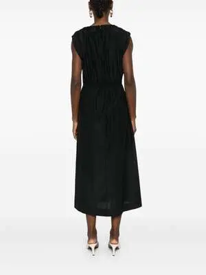 Loulou De Saison Aphrodite Gathered Midi Dress