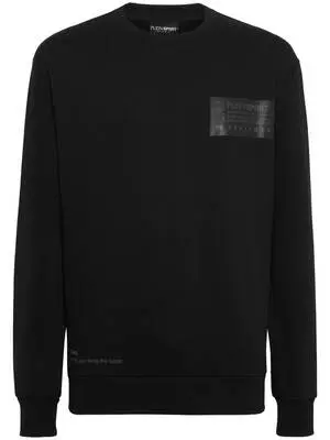 PLEIN SPORT Logo Print Crewneck Sweatshirt - Black