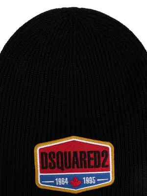 Dsquared2 Logo-appliqué Wool Beanie