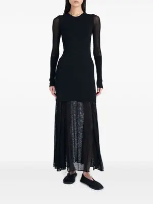 Proenza Schouler Anita Fine-knit Maxi Dress - Black