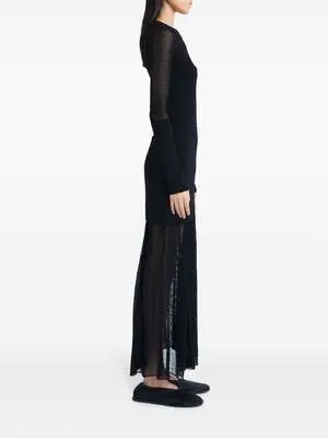 Proenza Schouler Anita Fine-knit Maxi Dress - Black