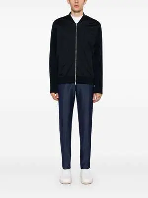 Zegna Pressed-crease Straight-leg Trousers - Blue