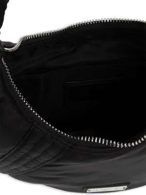 Kenzo Logo-appliqué Ribbed-detail Shoulder Bag - Black