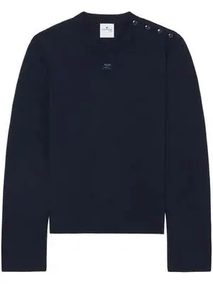COURREGES Shoulder Snaps Sweater - Blue