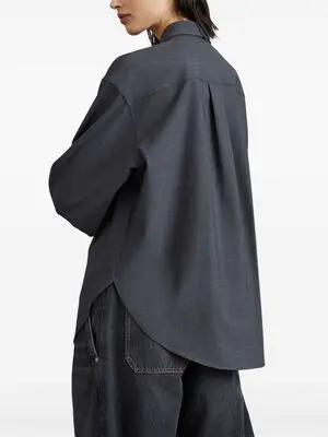 Brunello Cucinelli Long-sleeve Shirt With Monili Detail - Grey