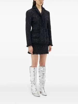 MSGM Single-breasted Bouclé Blazer