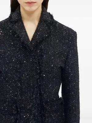 MSGM Single-breasted Bouclé Blazer