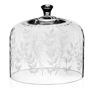 WILLIAM YEOWARD CRYSTAL Fern Cake Dome - Clear