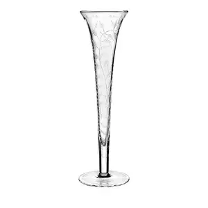 WILLIAM YEOWARD CRYSTAL Fern Lily 19 Trumpet Vase - Clear