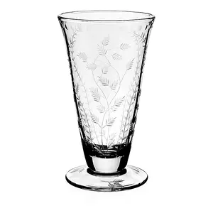WILLIAM YEOWARD CRYSTAL Fern Footed 10 Flower Vase - Clear