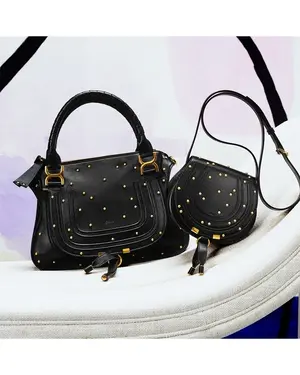 Chloé Marcie Small Leather Saddle Bag