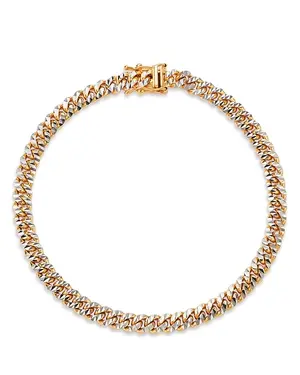 Bloomingdale'S 14k Yellow Gold & Rhodium-plated Link Bracelet - Gold/silver