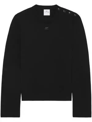 COURREGES Shoulder Snaps Sweater - Black
