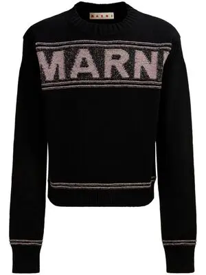 Marni Logo-intarsia Virgin Wool Jumper
